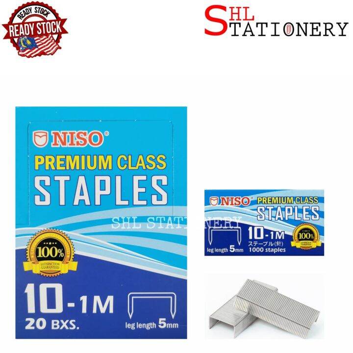 NISO Premium Class No10-1M Staples Bullet 20 Small Boxes | Lazada