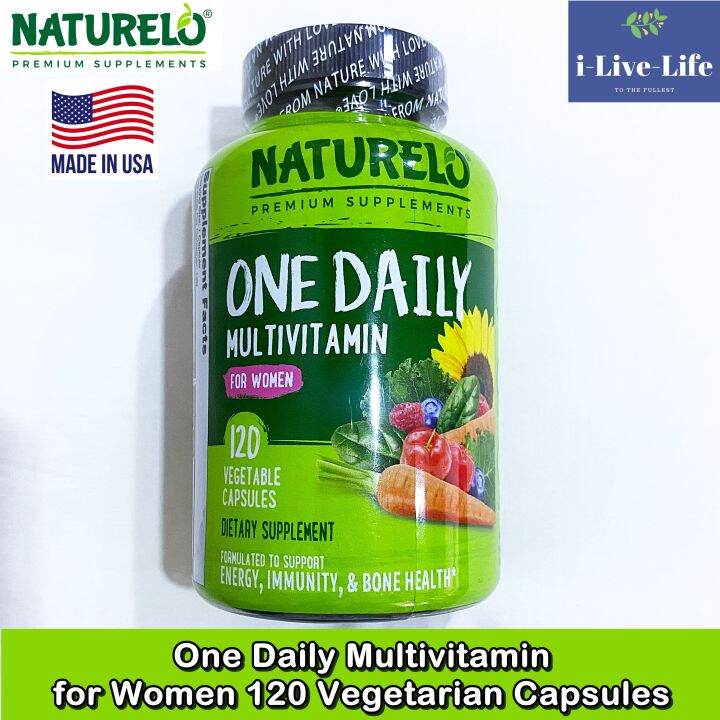 One Daily Multivitamin for Women 120 Vegetarian Capsules - NATURELO ...