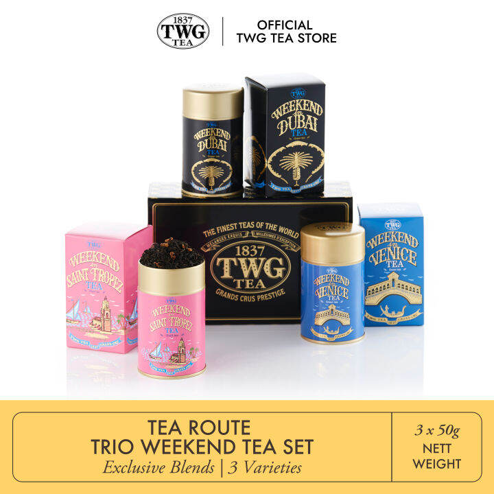 TWG Tea | Tea Route Trio Weekend Tea Set in Haute Couture Tea Tin Gift ...