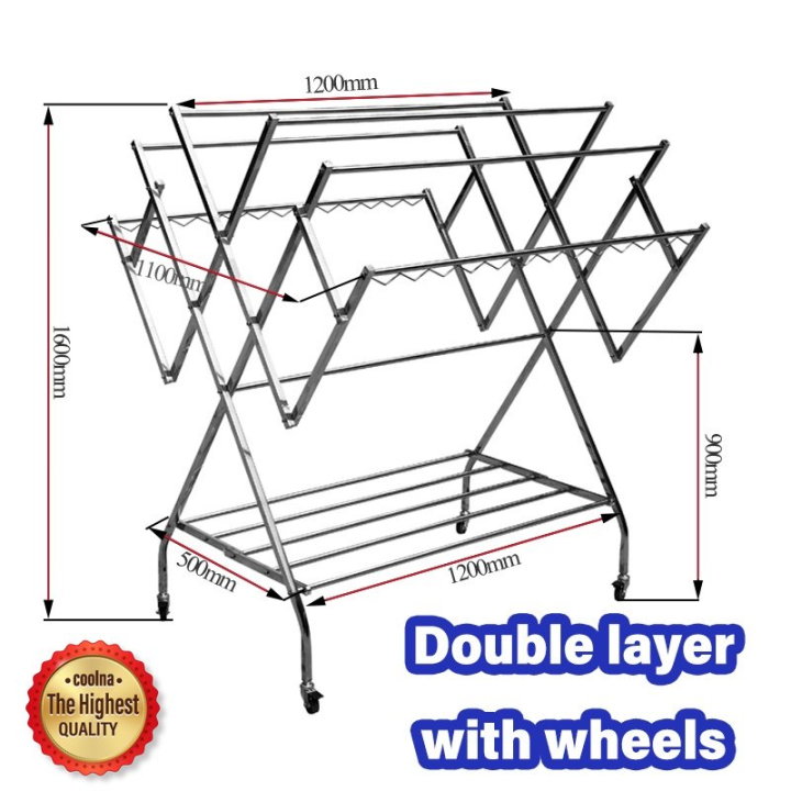 Upgraded Foldable Mobility Stainless Steel Clothes Hanger /Clothing ...