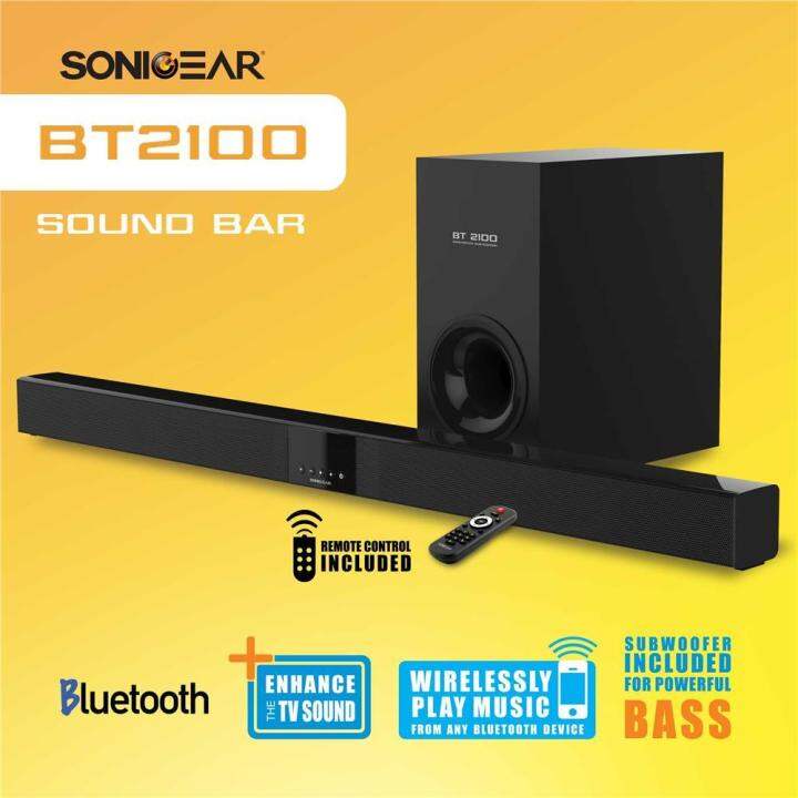 SonicGear BT 2100 BT2100 Sound Bar and Subwoofer (1 Year Official ...