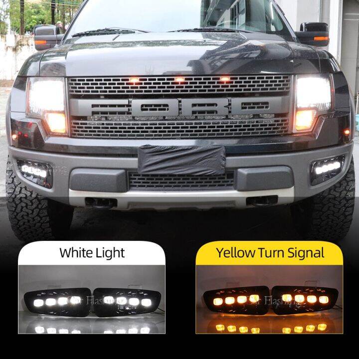 1 Set DRL LED Daytime Running Lights For Ford Raptor SVT F150 2009 2010 ...