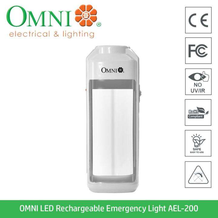 OMNI LED Portable and Rechargeable Emergency Light 2-in-1 Light Function Model AEL-200 | Lazada PH