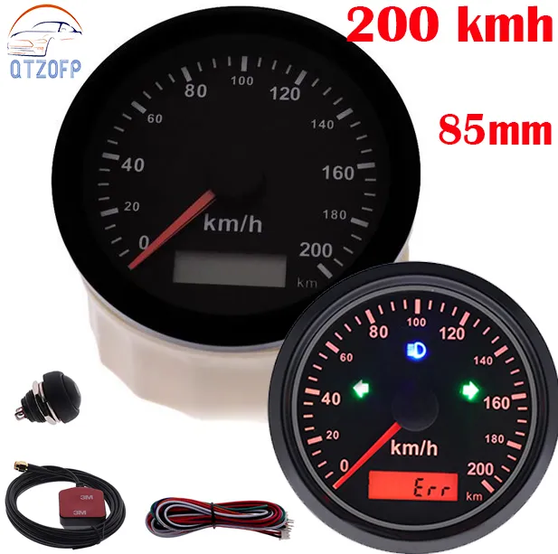 85mm 200km/h G-P-S Speedometer Odometer With Red Backlight With G-P-S ...