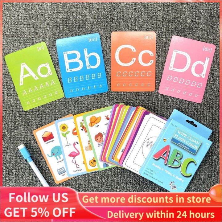 Preschool Learn Flash Cards English Word Cards Educational Learning ...