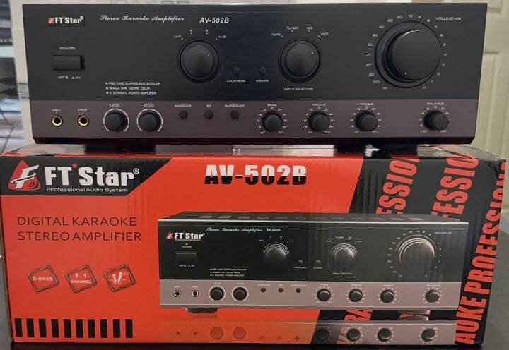Megapro FT STAR Professional Amplifier AV-502B/AV-502USB (500W/750Wx2 ...