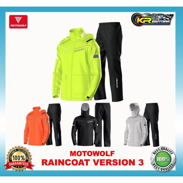 Motowolf Raincoat V3 / VR1 Rain Coat Unisex Waterproof Windproof w ...