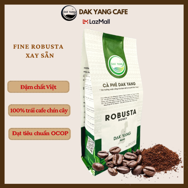 Cafe Fine Robusta dạng bột 100% cà phê chín đỏ (đặc sản) - Fine 500g ĐẮK YANG CAFE | Lazada.vn