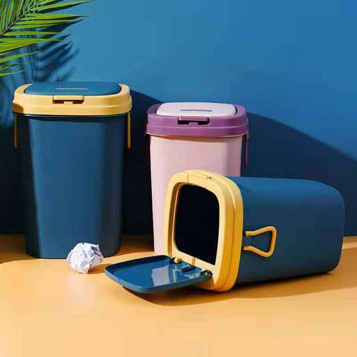Double Arrow Office Pressed Type Lid Wastebasket Bathroom Vanity Trash ...