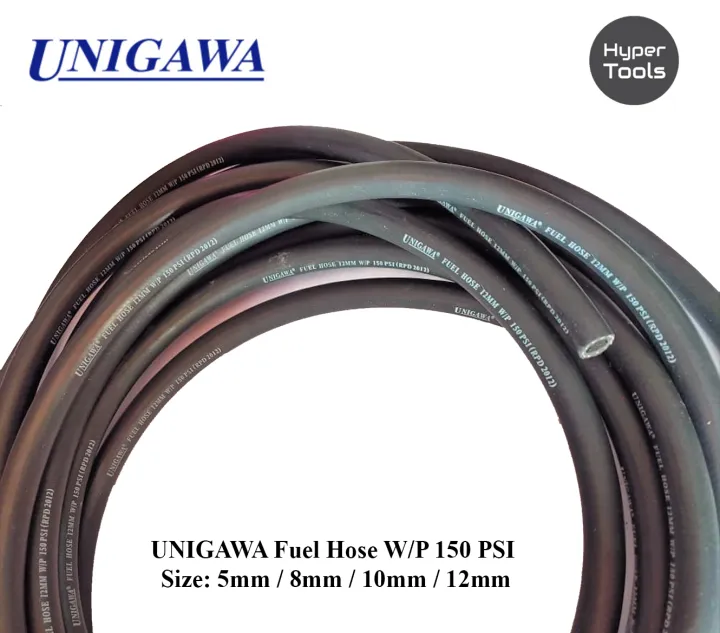 UNIGAWA Fuel Hose W/P 150 PSI - Size: 5mm / 8mm / 10mm / 12mm x 1ft | Lazada
