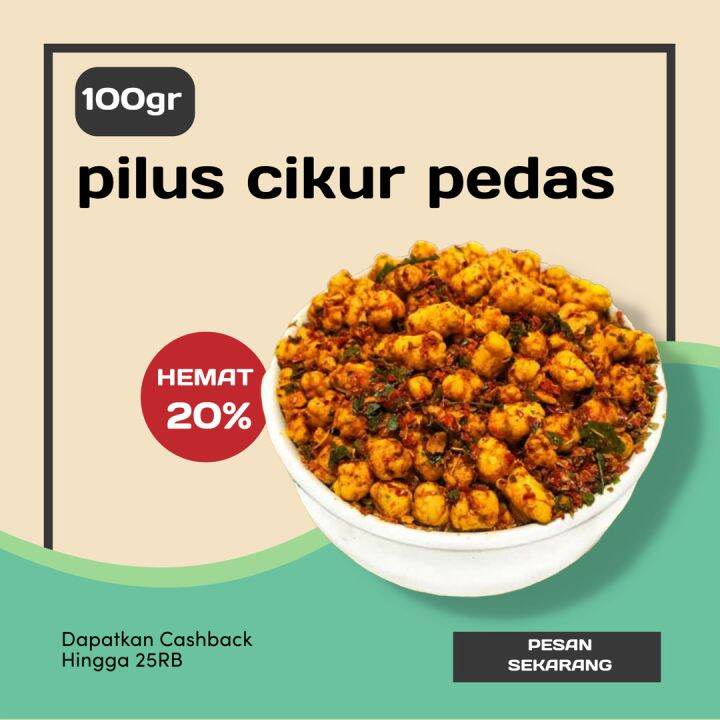 Sukro Pilus Cikur pedas daun jeruk100 gram cemilan tambahan baso aci ...