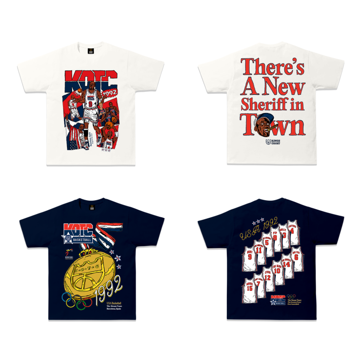 KOTC "Dream Team" Collection T-Shirt in Off-White / Navy Blue ...