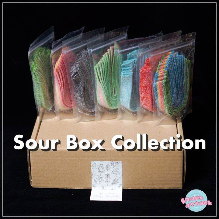 Sour Candy Box Sourbelts Fullset Giftbox Collections Sour Powder Snack ...