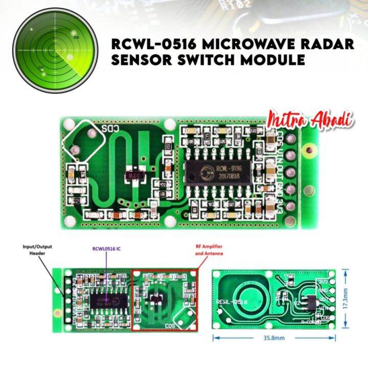 RCWL-0516 Microwave Radar Sensor Switch Module | Lazada Indonesia