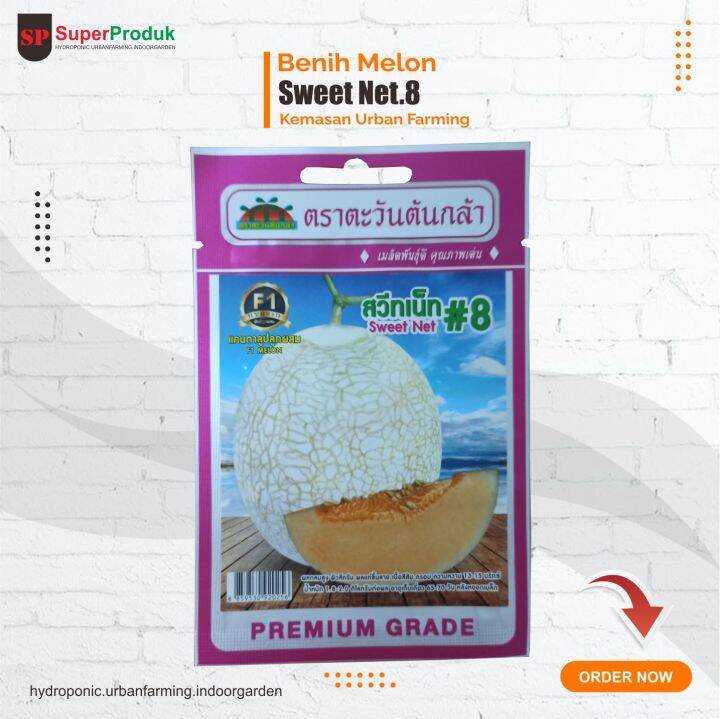 Benih Melon Sweet Net.8 kemasan urban farming | Lazada Indonesia