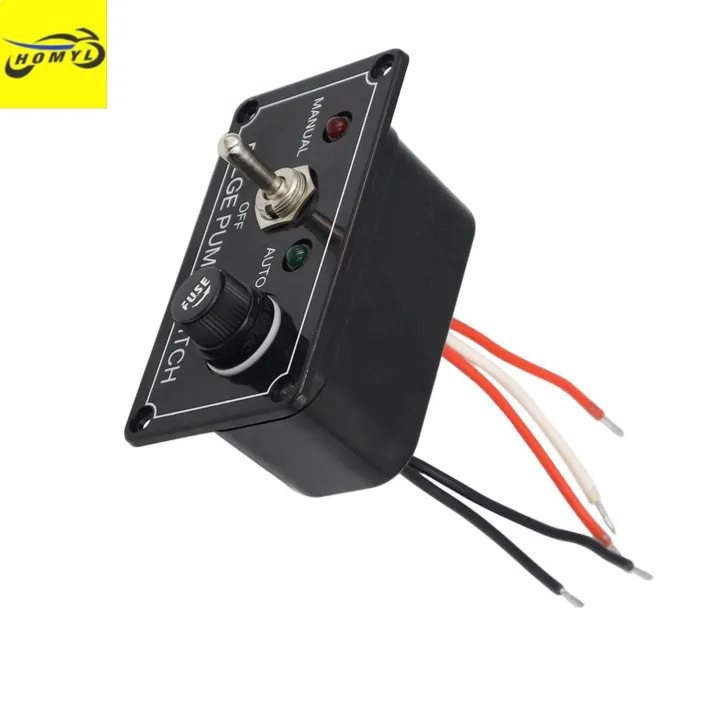 Homyl Bilge Pump Switch Panel DC 12V 5A LED Indicator Fuse Fits for ...