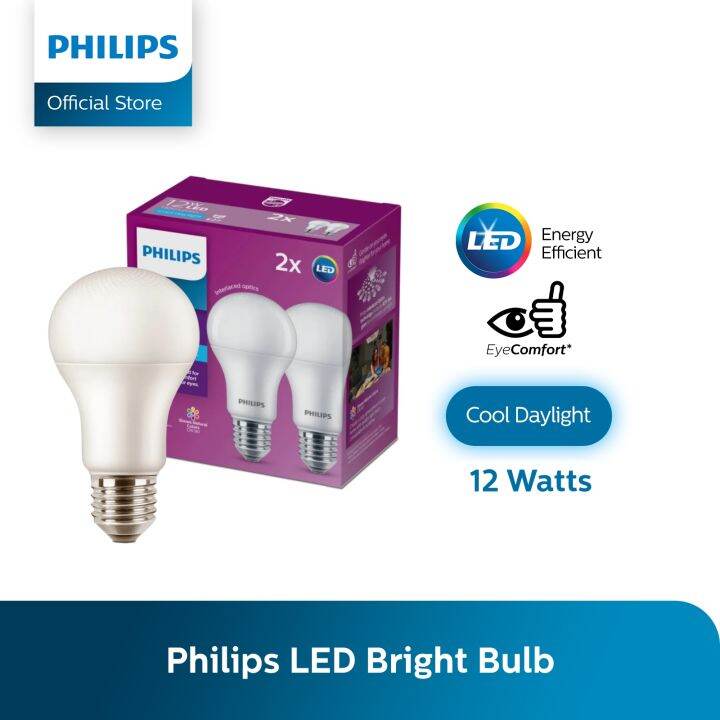 Philips LED Bulb 12 Watts E27 6500K 230V 2CT/6 9 APR (Single) | Lazada PH