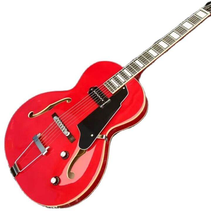 Upgrade Gibson Les Paul Red Electric Guitar Semi Hollow Body P90 Pickup ...