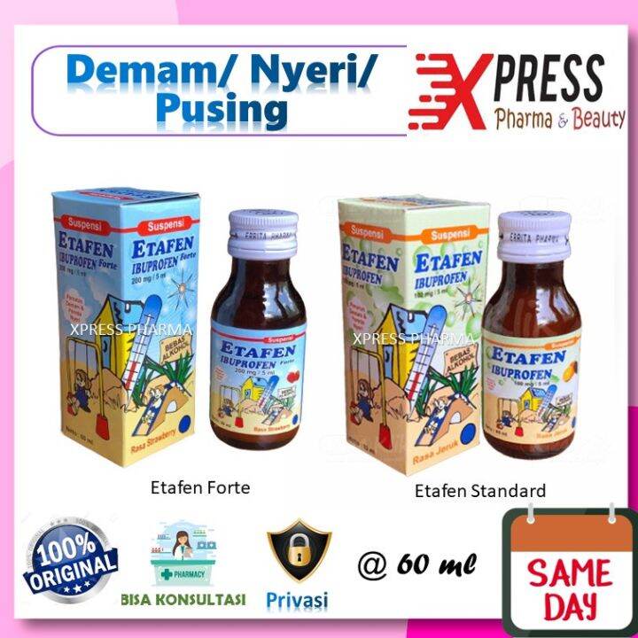 ⚡XPRESS⚡ Etafen SIRUP Standard / Forte 60 ml Etapen Etaven Syrup Botol ...