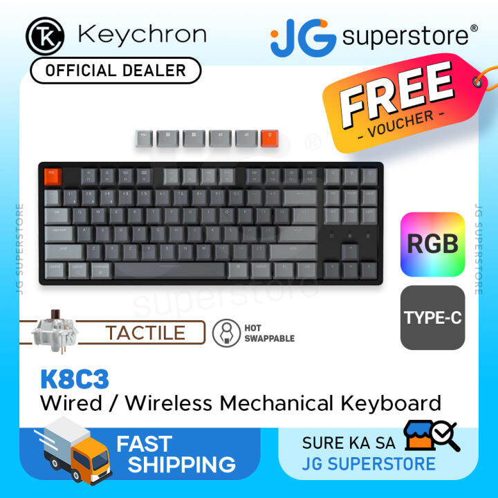 Keychron K8 87 Keys Wired / Wireless Bluetooth TKL Tenkeyless ...