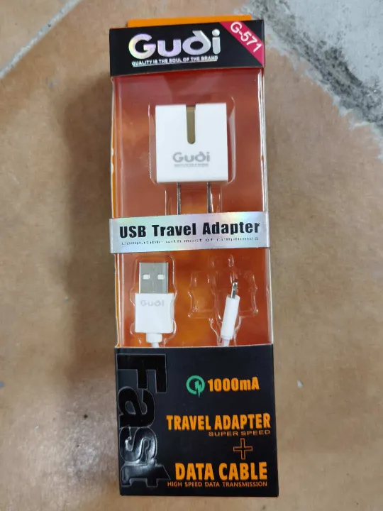 GUDI FAST SMART ADAPTER W/IP5 USB | Lazada PH