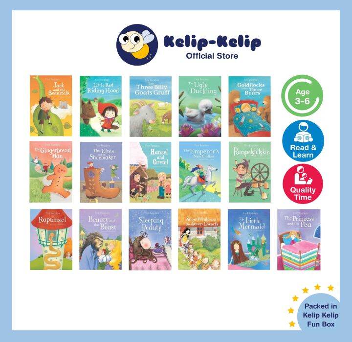 Early Reading Library Gift Set with 16 Hardcover Fairytale English ...