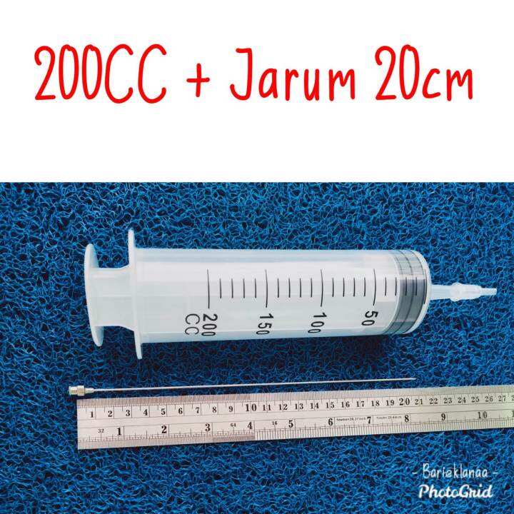 SUNTIKAN BESAR 200 CC ML BUKAN 150 CC 300ML 500ML JARUM SUNTIK 20 CM INJEK REFILL PARFUM LARGE ...