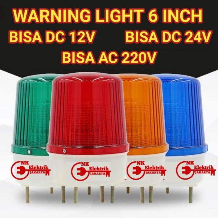 Lampu Warning Light Rotary Sirine LED 4 inch Multivolt Multi Fungsi AC ...