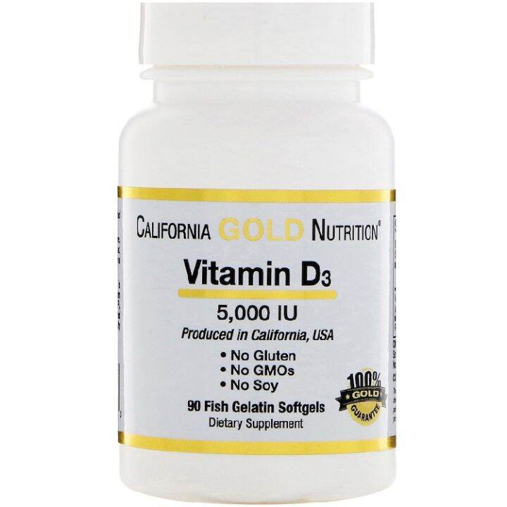 California Gold Nutrition Vitamin D3 5000 Iu 90 Tablets Fish Glue Soft ...