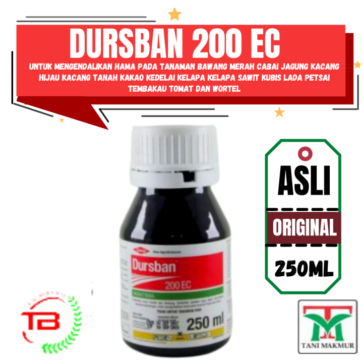 Dursban 250 ML Insektisida Pembasmi Hama Tanaman 200 EC Racun Ulat ...