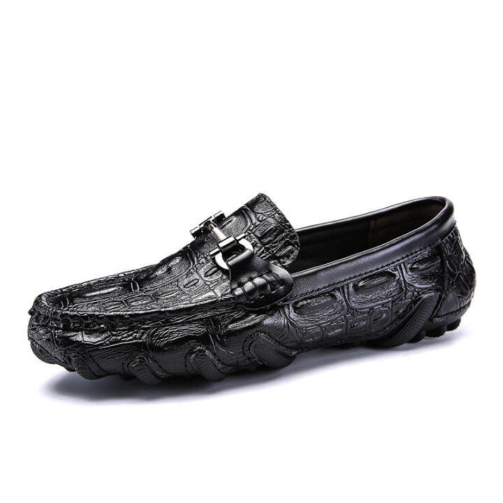 Prikol Klasik Gaya Sepatu Pantofel Pria Sepatu Motif Kulit Buaya ...