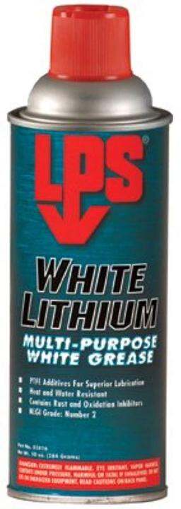 LPS White Lithium Multi-Purpose Grease, 16 oz Aerosol Can Maintenance Chemical MRO Chemical ...