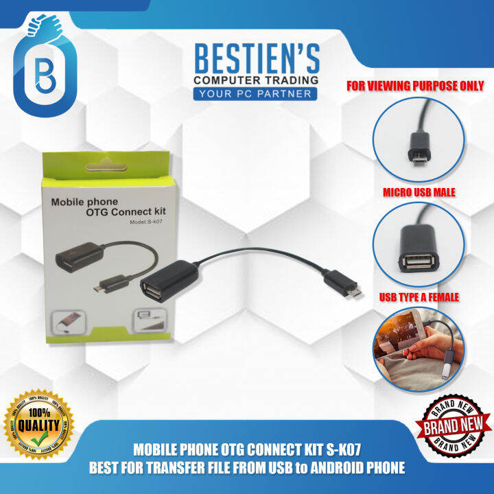 MOBILE PHONE OTG CONNECT KIT S-K07, BEST FOR TRANSFER FILE FROM USB to ...