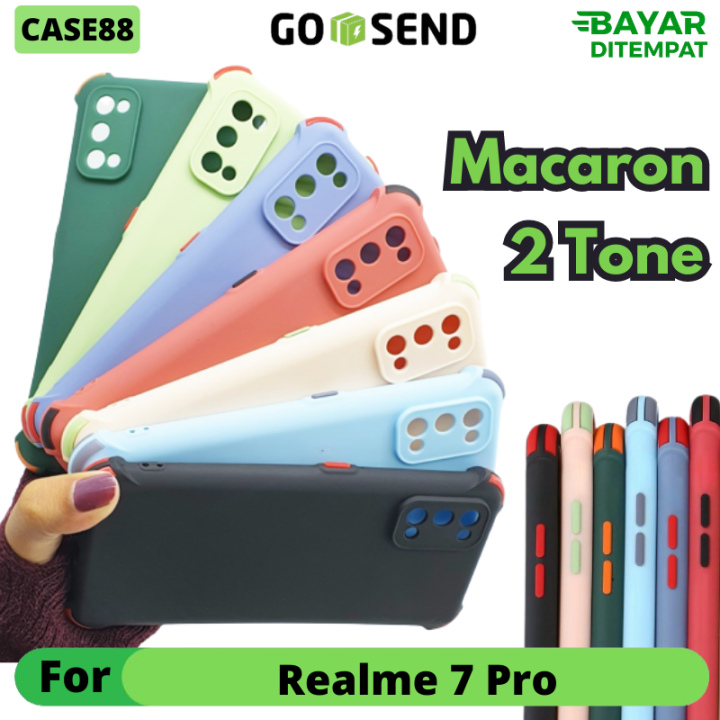 Case Realme 7 Pro Casing Softcase Crack Macaron 2 Tone Pastel Color ...