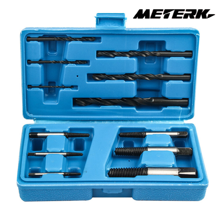 Meterk สลักเกลียว12ชิ้นชุดเครื่องมือถอดถอดตะปูควงแบบหมุนมือสนิมสกรูหัก ...