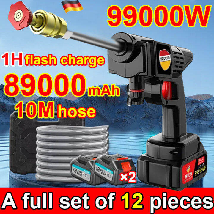 【free shipping 2 batteries】Zhonghui portable water pressure washer two ...