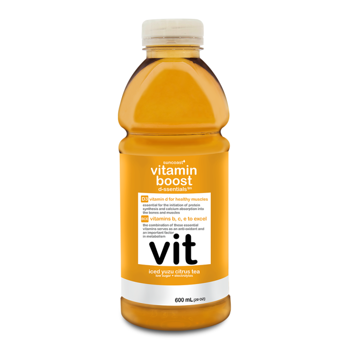 Vitamin Boost 600ml D-Essentials Iced Yuzu Citrus Tea - Pack of 6 ...