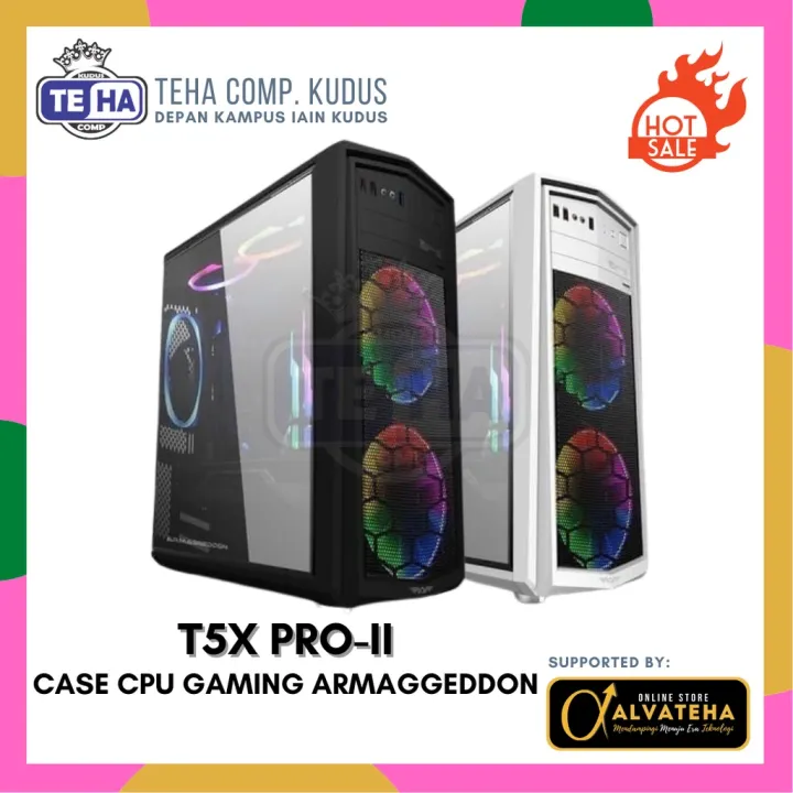 Casing PC Gaming Tanpa Power Supply Armageddon T5X Pro II CPU Gaming ...