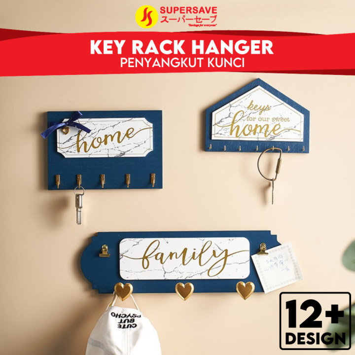 Key Clothes Hooks Rack Hanger Wall Decoration Home Organizer Penyangkut ...