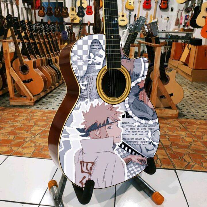 Stiker Gitar Akustik Keren MINATO / Sticker Gitar Aesthetic / Stiker ...