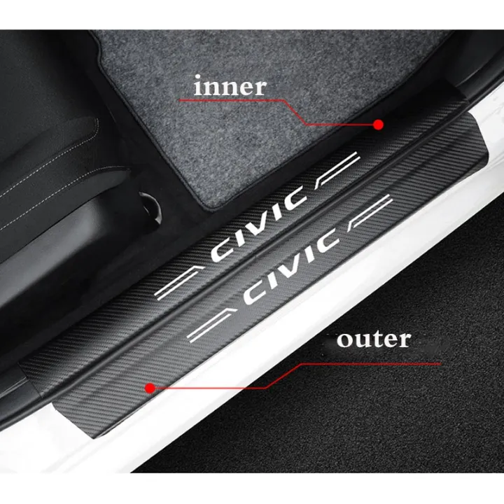 ZERUI Honda Civic 2016-2021 Fc Door Step Carbon Leather | Lazada PH
