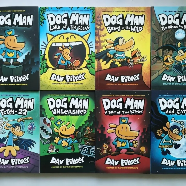 Dog man comic book softcover Books set of 8 by Dav Pilkey | Lazada PH