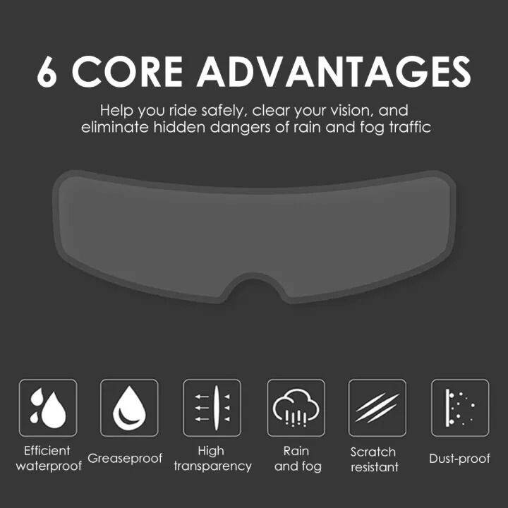 Motorcycle Helmet Waterproof Lens Film Universal Rain and Fog ...