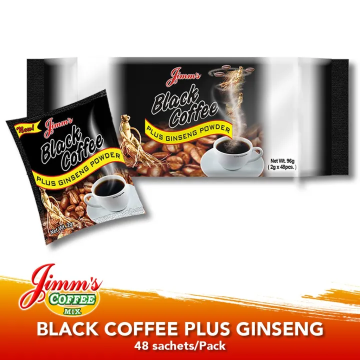 JIMM'S COFFEE BLACK PLUS GINSENG 48 SACHETS | Lazada PH
