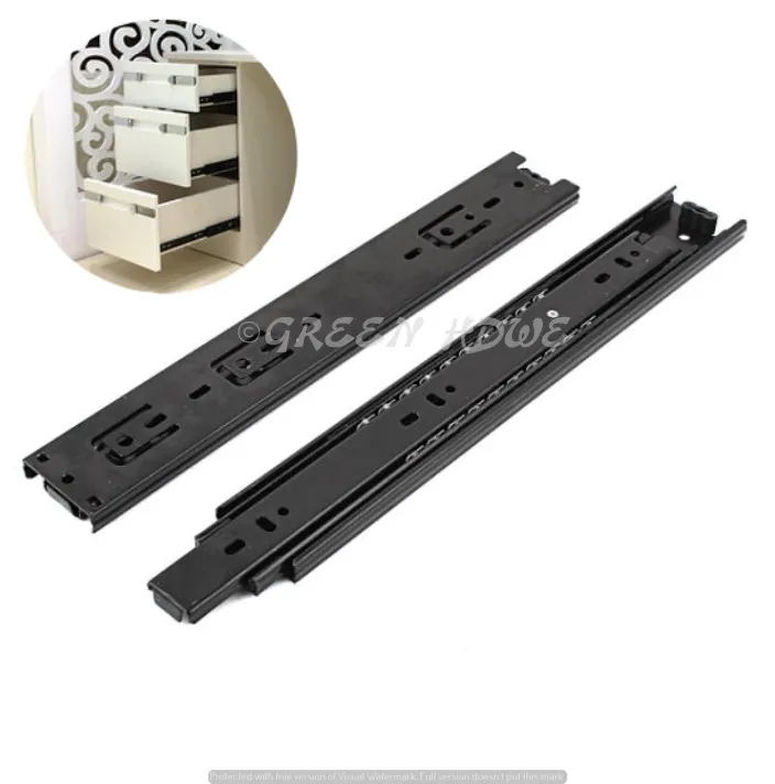 1PAIR 3 FOLD HEAVY DUTY DRAWER SLIDE ROLLER DRAWER GUIDE (22 INCHES ...