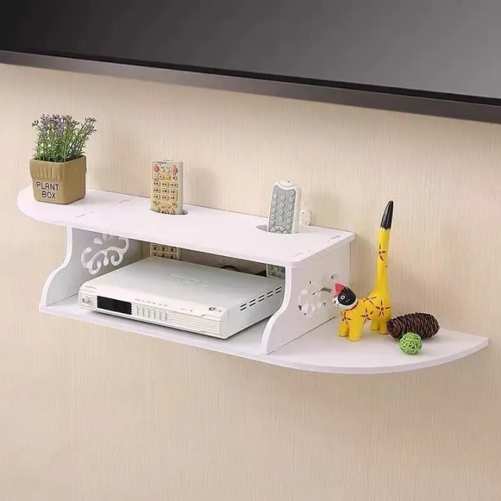 Home TV Box Panel Wall Mounted Wood Organizer Room Decor Shelves ...