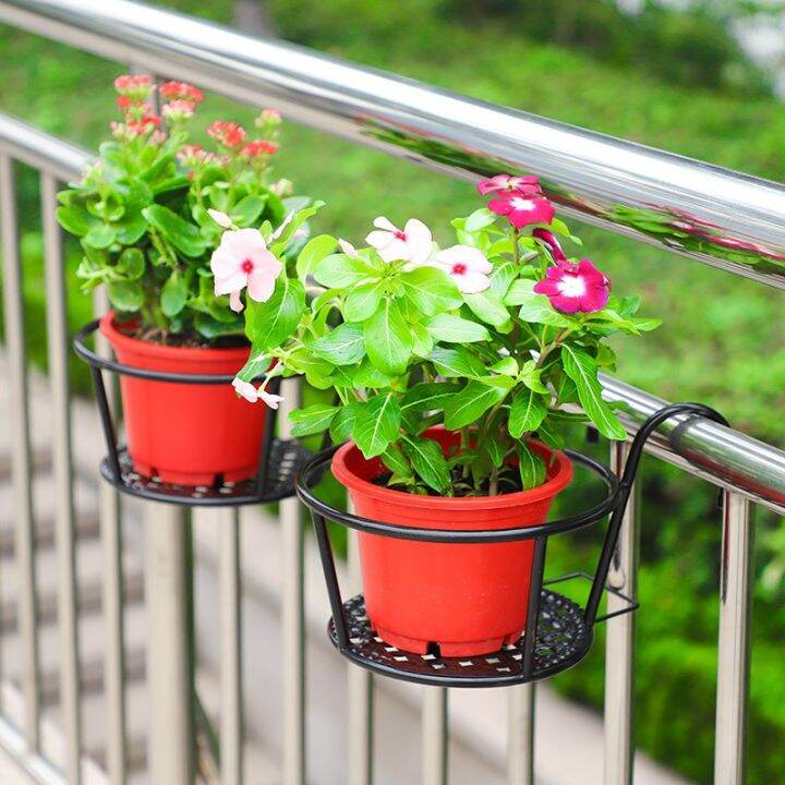 1/4PCS Balcony Hanging Basket Metal Plant Rack Bracket Plant Hanging ...