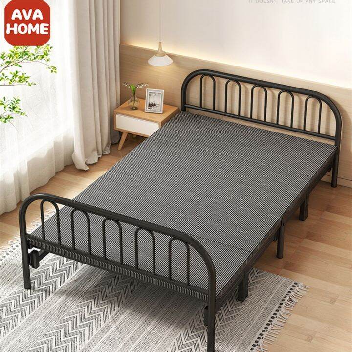 Foldable Single /Queen Bed Frame Katil Bujang Katil Besi Katil Lipat ...