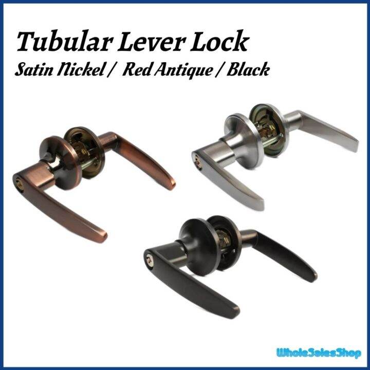 Tubular Lever Cylinder Door Lock Entrance Lock Home Room Handle Lock ...