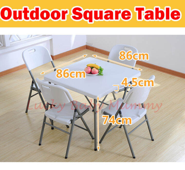 【86x86】Foldable Utility Square Table/Chair/Dining Table | Lazada Singapore